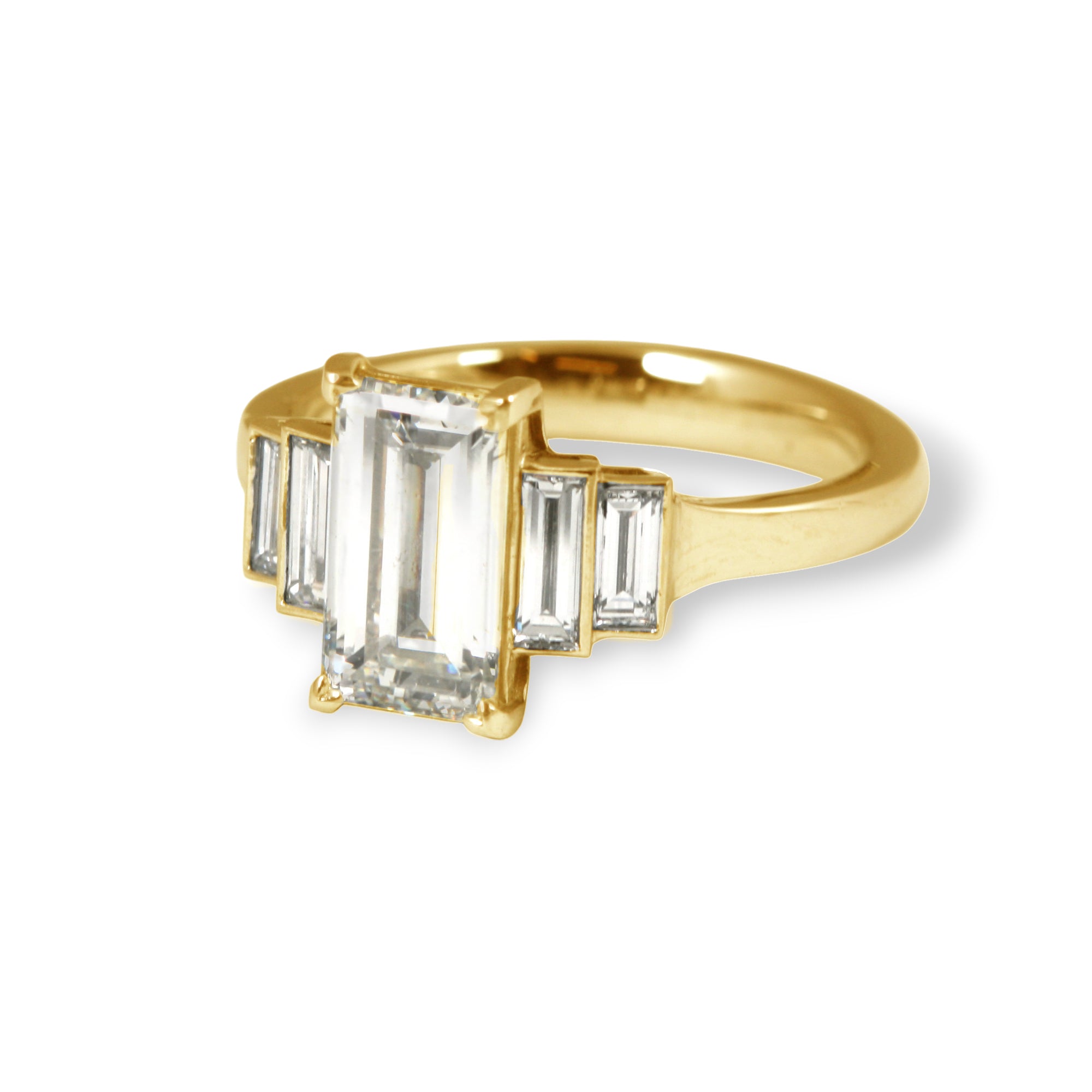 Baguette Diamond Engagement Ring – Alexander Davis